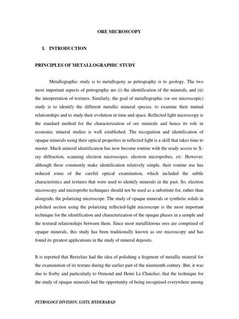 Ore Microscopy 2015 Pdf Microscopy Minerals