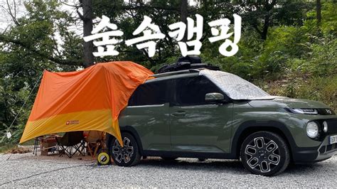 Vlog 조용한 가을 숲속에서 차박캠핑 솔로차박 캐스퍼 차박 애견동반캠핑 버팔로 캠팜 캠핑장 Youtube