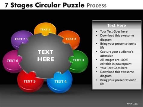 Powerpoint Process Chart Circular Puzzle Ppt Template