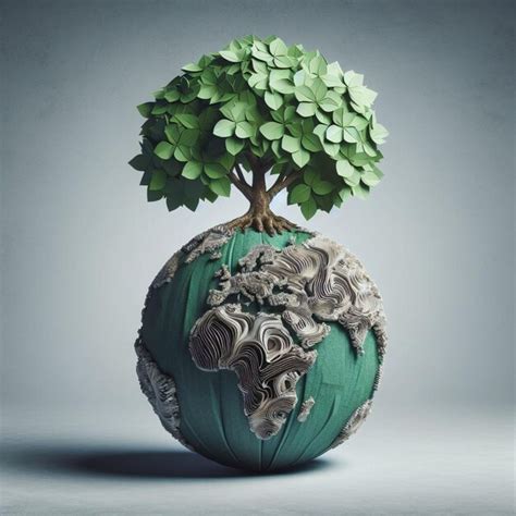 Premium Photo Ecology Concept With Green Tree On Earth Globe