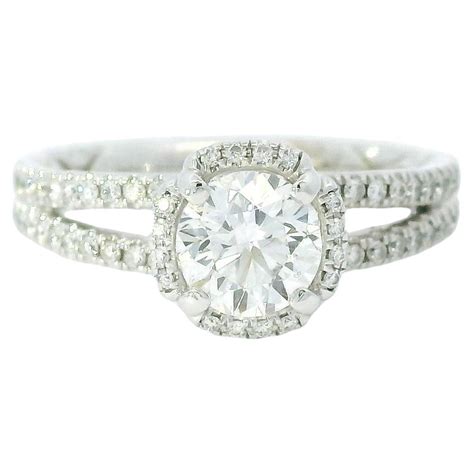 Gia Certified 74 Carat Round Cut Diamond And 100 Carat Ring 14 Karat
