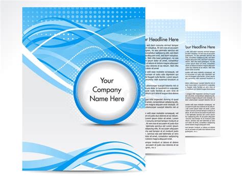 Abstract Blue Brochure Design Stock Vector Illustration Of Paperback