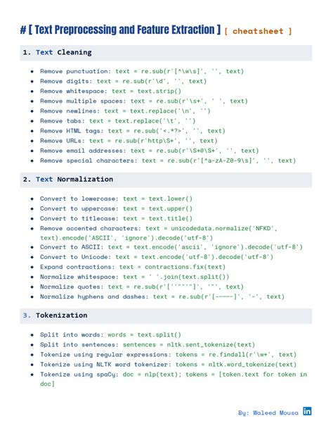 text preprocessing and feature extraction pdf