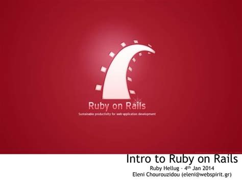 introduction to ruby on rails ppt