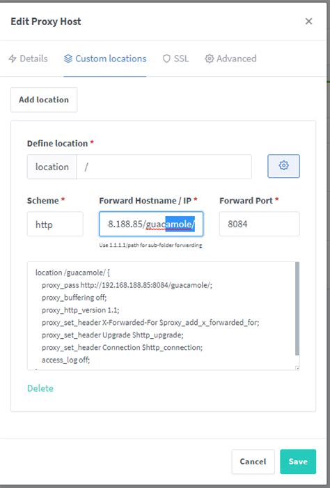 How Do I Forward To A Folder · Issue 104 · Nginxproxymanagernginx Proxy Manager · Github
