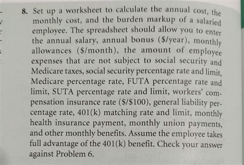 Determine The Annual Cost Average Hourly Cost And Chegg Com
