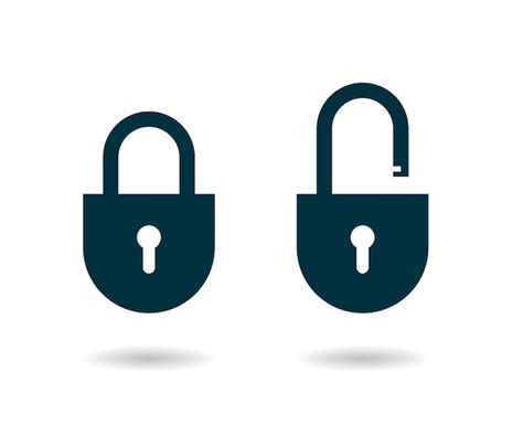 Premium Vector Lock Icon Set Locked And Unlocked Padlock Vector Icon Set