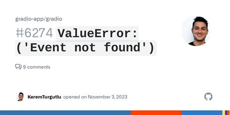`valueerror Event Not Found` · Issue 6274 · Gradio Appgradio