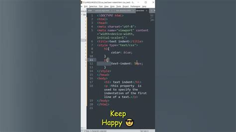Text Indent In Css How To Use Text Indent In Css Shorts Shortvideo