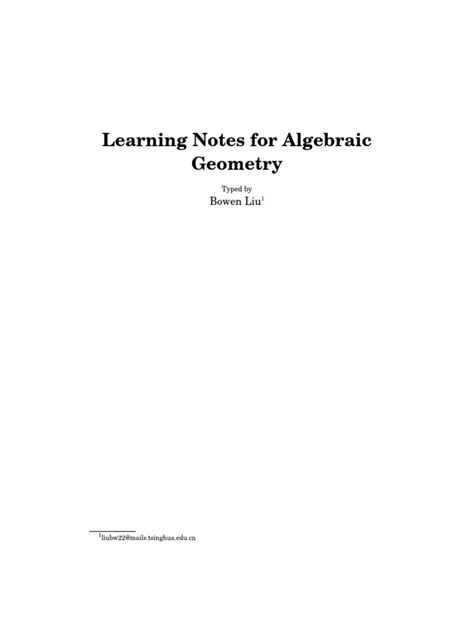 Algebraic Geometry Pdf Mathematical Structures Algebra