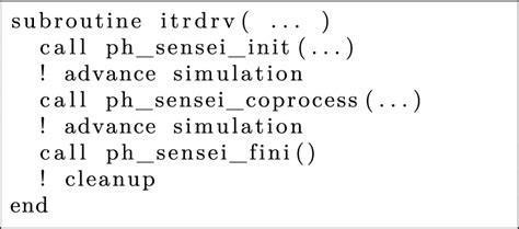 Pseudocode Of The Sensei Footprint In Pde Solver Simulation Script