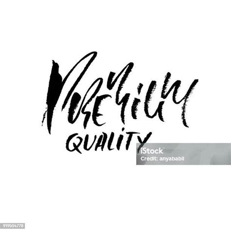 프리미엄 품질입니다 핸드 드라이 브러쉬 레터링 그려 잉크 그림입니다 현대 달 필 구입니다 벡터 일러스트입니다 건조한에 대한 스톡 벡터 아트 및 기타 이미지 Istock