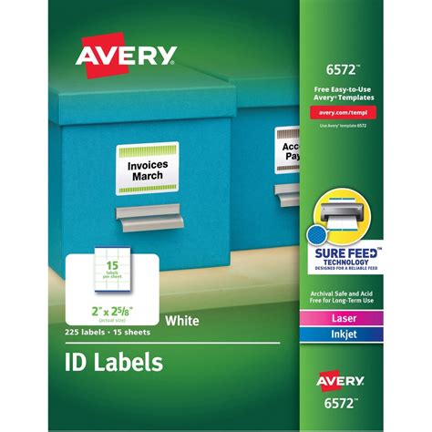Avery Laser Inkjet Printer Permanent Id Labels