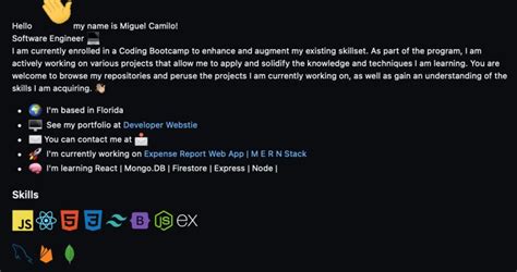 Miguel Camilo On Linkedin Bocacodec9 Softwaredeveloper Coding Github