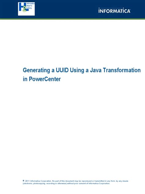 0344 Generating A Uuid Using A Java Transformation Pdf Java