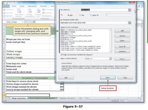 solved click the solver button data tab analysis group to