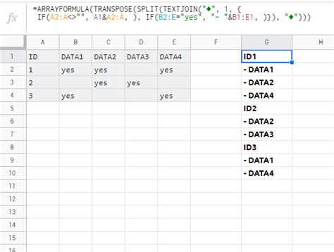 If Statement Put Column Data In Rows Grouped By Id Stack Overflow