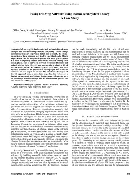 Pdf Easily Evolving Software Using Normalized Systems Theory A Case