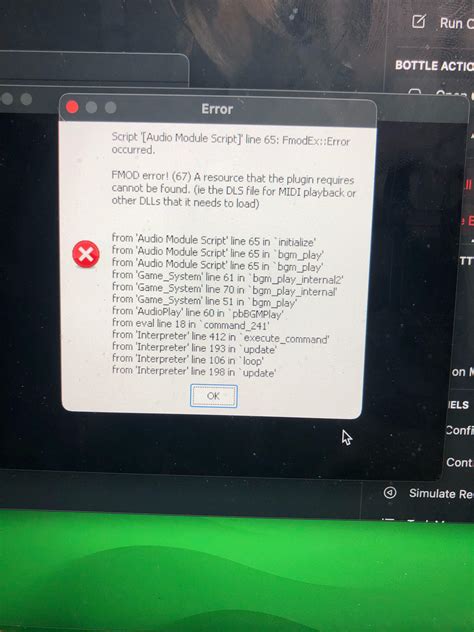 Script Audio Module Error Rmacgaming