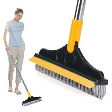 2 In 1 Tile Cleaning Brush Bathroom Cleaning Brush With Wiper 2 In 1 Tiles Cleaning Brush At