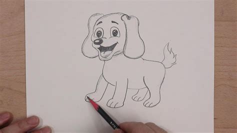 Step By Step Tutorial Easy Cute Dog Pencil Drawing For Beginners