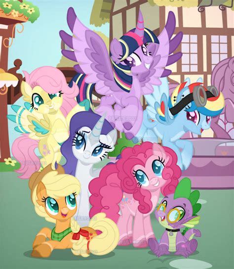 Mlp Mane 6 Spike Redesign By Baileythepegasus On Deviantart