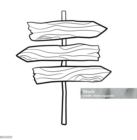 나무 표시기의 낙서 스케치 포인터 방향 기호입니다 디렉토리 나무 간판 도로 판 나무 태블릿 을 나타내는 보드 화살표 개체 및 나무 판자 광고판 일러스트 가지 식물 부위에