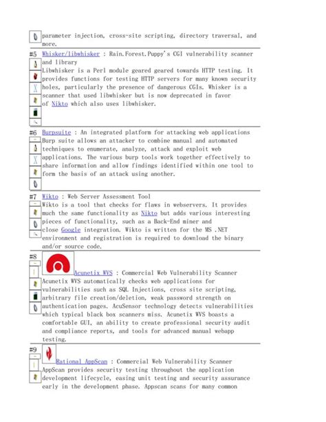 Top 10 Web Vulnerability Scanners Pdf