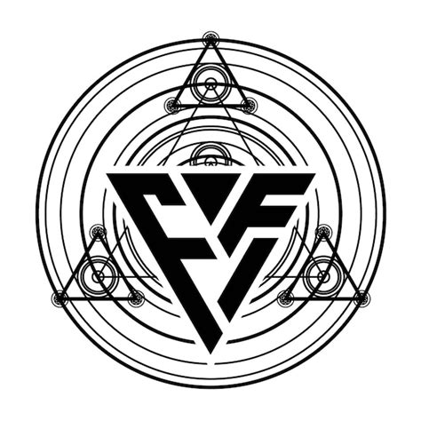 Premium Vector F F Monogram Letter Logo With Triangle Shape Design Template With Sacred