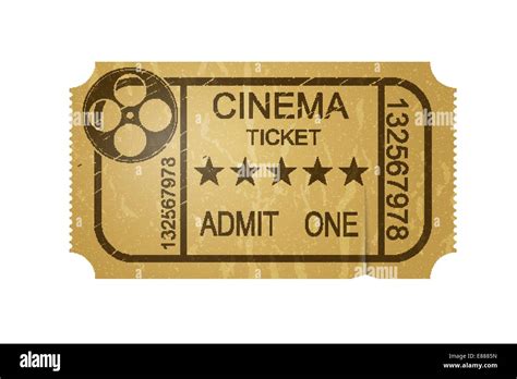 Vintage Cinema Ticket With Grunge Stock Vector Image And Art Alamy