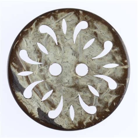 Coconut Shell Button With Cut Outs Sew Darn Special