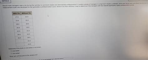 Solved Determine If This Study Is One Tailed Or Two Tailed Chegg