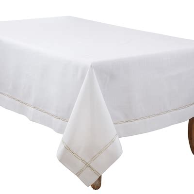 Saro 3496 Embroidered Border Tablecloth