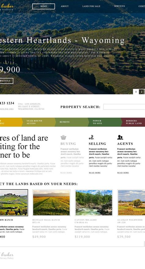 land broker website template html development websitetemplate website template templates