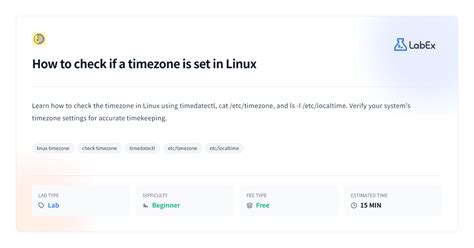 How To Check If A Timezone Is Set In Linux Labex