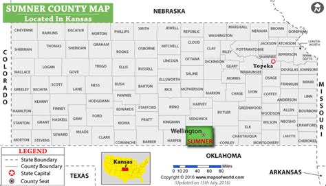 Sumner County Map Ks Mapsofworld