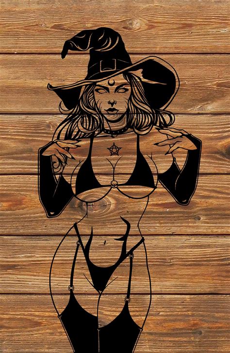 Png Svg File Wiccan Sexy Witch Wicca Woman Witchcraft Etsy Uk
