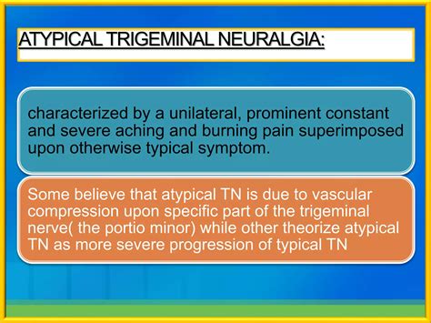 Trigeminal Neuralgia Dr Sanjana Ravindra Pptx