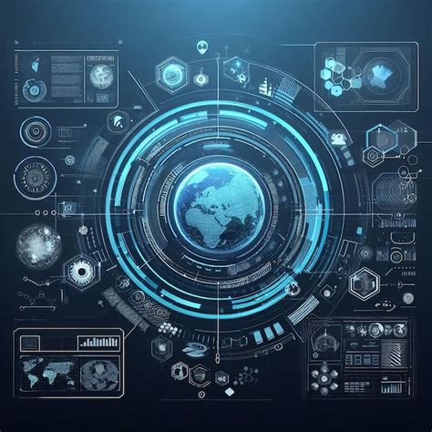 premium photo ui hud screen tech system innovation concept background template vector illustration