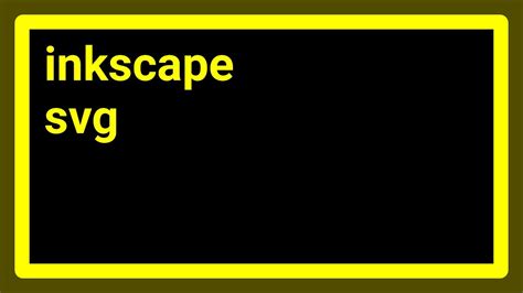 How To Export An Minifiedoptimized Svg From Inkscape Youtube