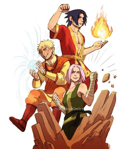 Naruto X Avatar Crossover Aang And Naruto Naruto The Last Airbender