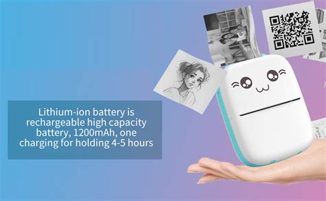Emerydeal Portable Bluetooth Mini Thermal Label And Receipt Printer With