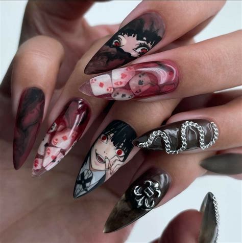 Anime Nails Дизайнерские ногти Голографические ногти Красивые ногти
