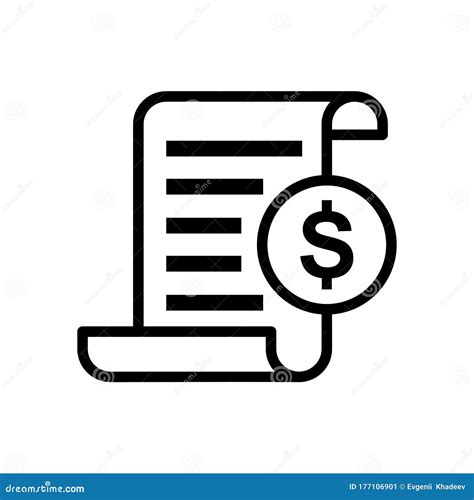 Invoice Bill Document Vector Line Icon Vector Illustration Stock