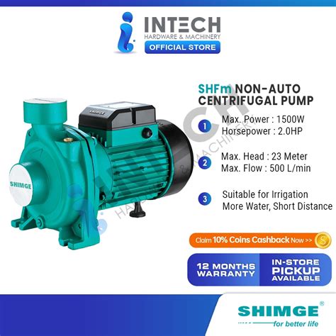 Shimge Shfm Centrifugal Water Pump 1500w 2hp Pam Air Kebun