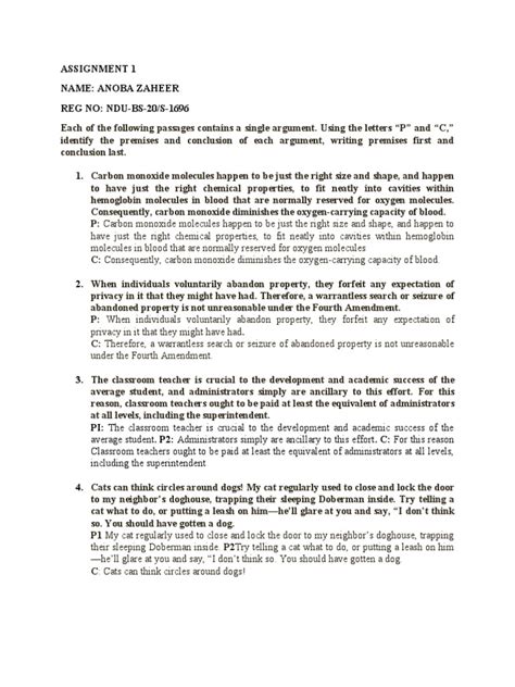 Logic Assignment 1and 2 Anoba Zaheer Pdf Robot Robotics
