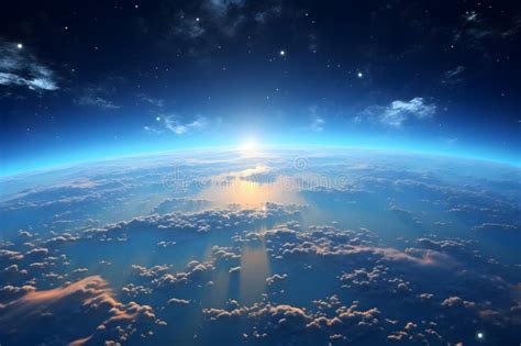 View Of Planet Earth Surface In Outer Space Stock Image Image Of Orbit Science 301142745