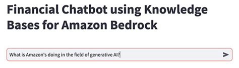 Build A Contextual Chatbot Application Using Knowledge Bases For Amazon
