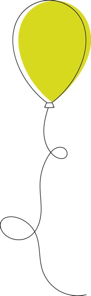 Colored Party Balloon Tied With String 22069321 Png