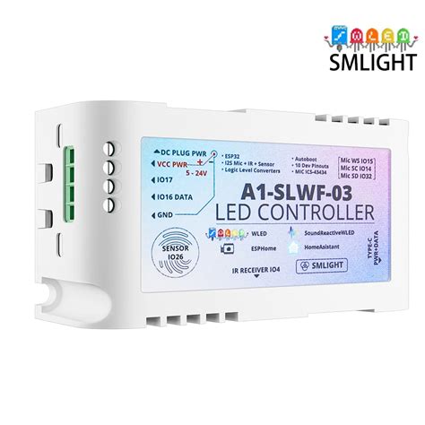 Smlight Wled Esp32 Micrófono Rgbic Píxeles Controlador Led Control